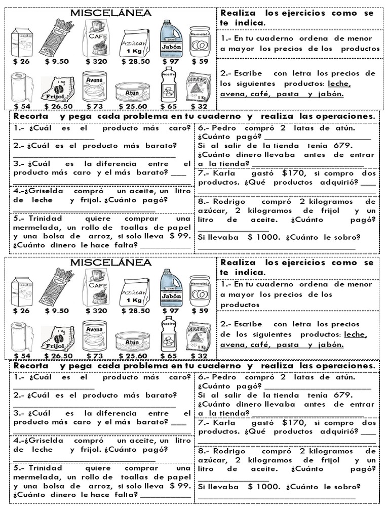La Tiendita Suma Y Resta Pdf
