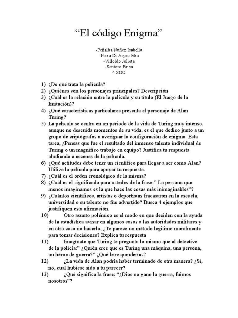 El Código Enigma B M I J | PDF | Alan Turing