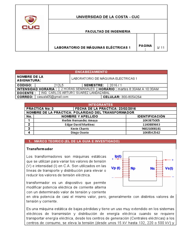 INFORME - 4 - Laboratorio Maquinas - 1 | PDF | Transformador | Inductor