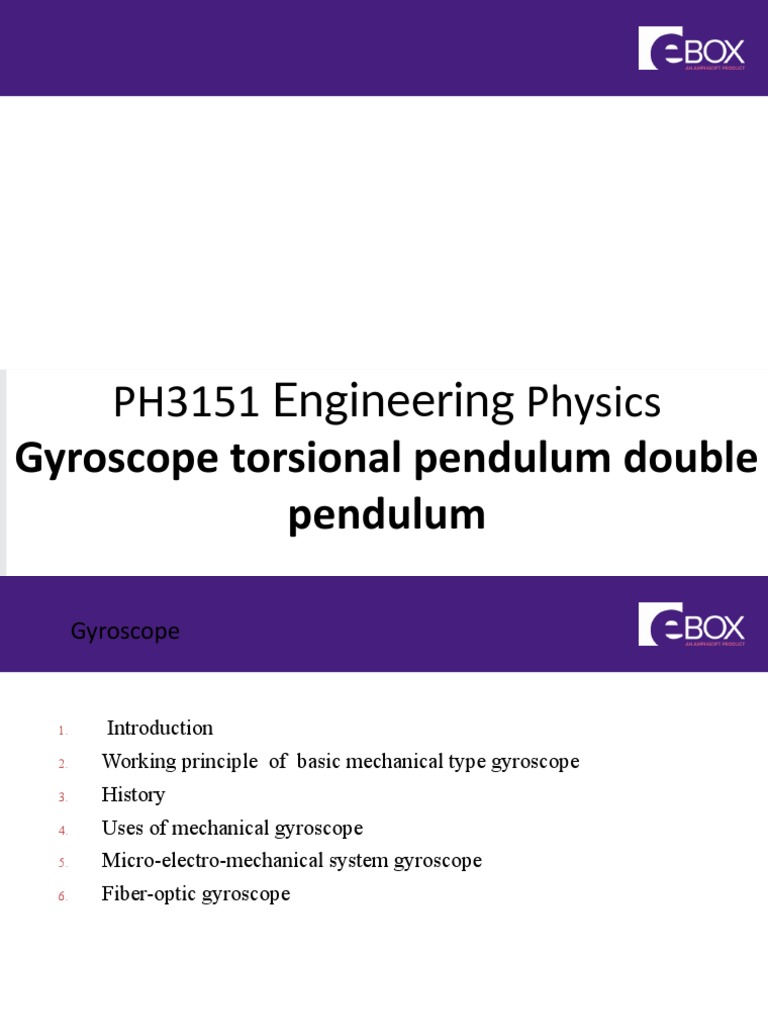 Gyroscope Torsional Pendulum Double Pendulum | PDF | Gyroscope ...