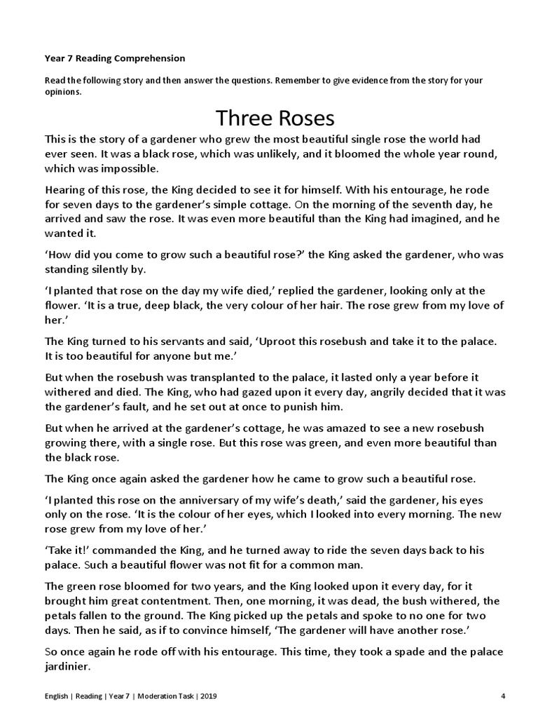 Y7 Reading Comprehension | PDF | Home & Garden | Art