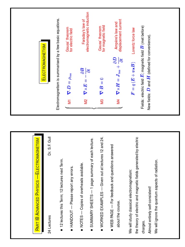 Electro | PDF | Magnetic Field | Vector Calculus
