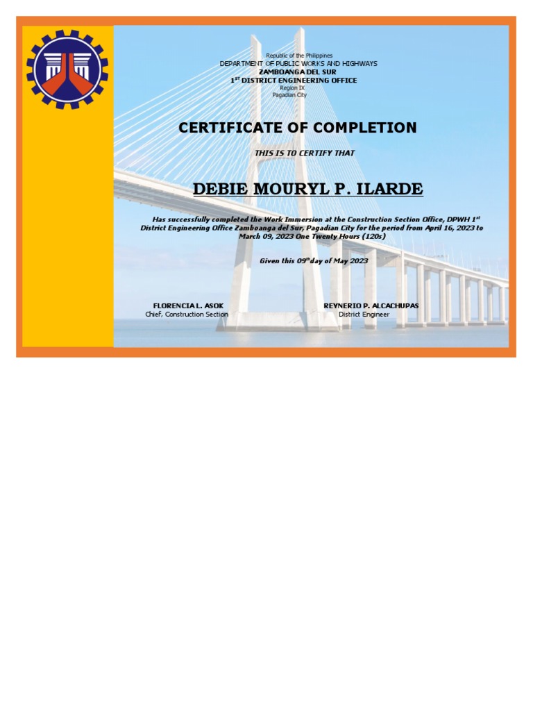 Certificate Ojt Philsouth | PDF