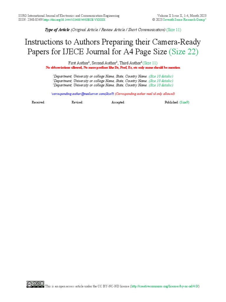 IJECE Paper Format | PDF | Writing