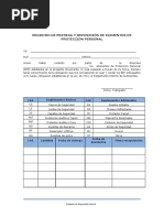 Formato de Entrega de Epps | PDF