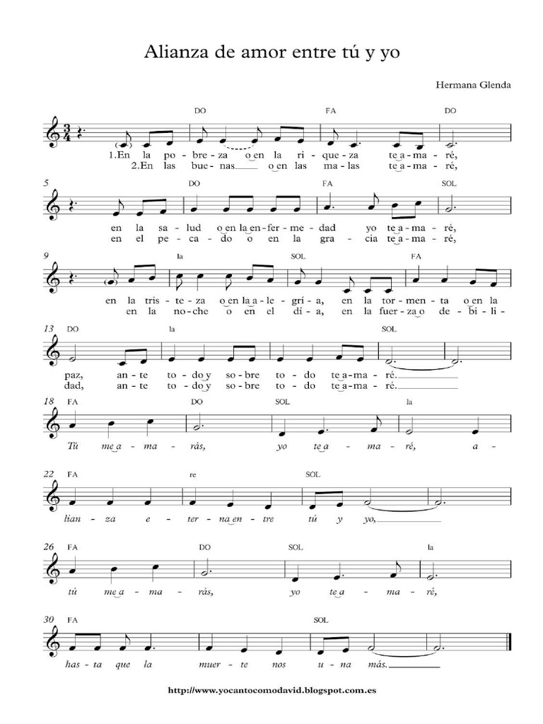 Alianza Eterna de Amor Hermana Glenda Do Mayor | PDF