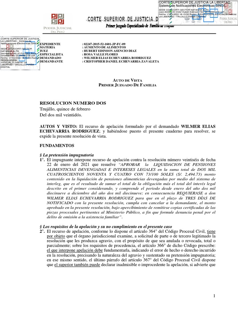 Resolucion de Apelacon de Auto Improcedente | PDF | Apelación | Ley ...