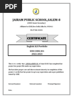 Class 12 English Project 2024 2025 | PDF