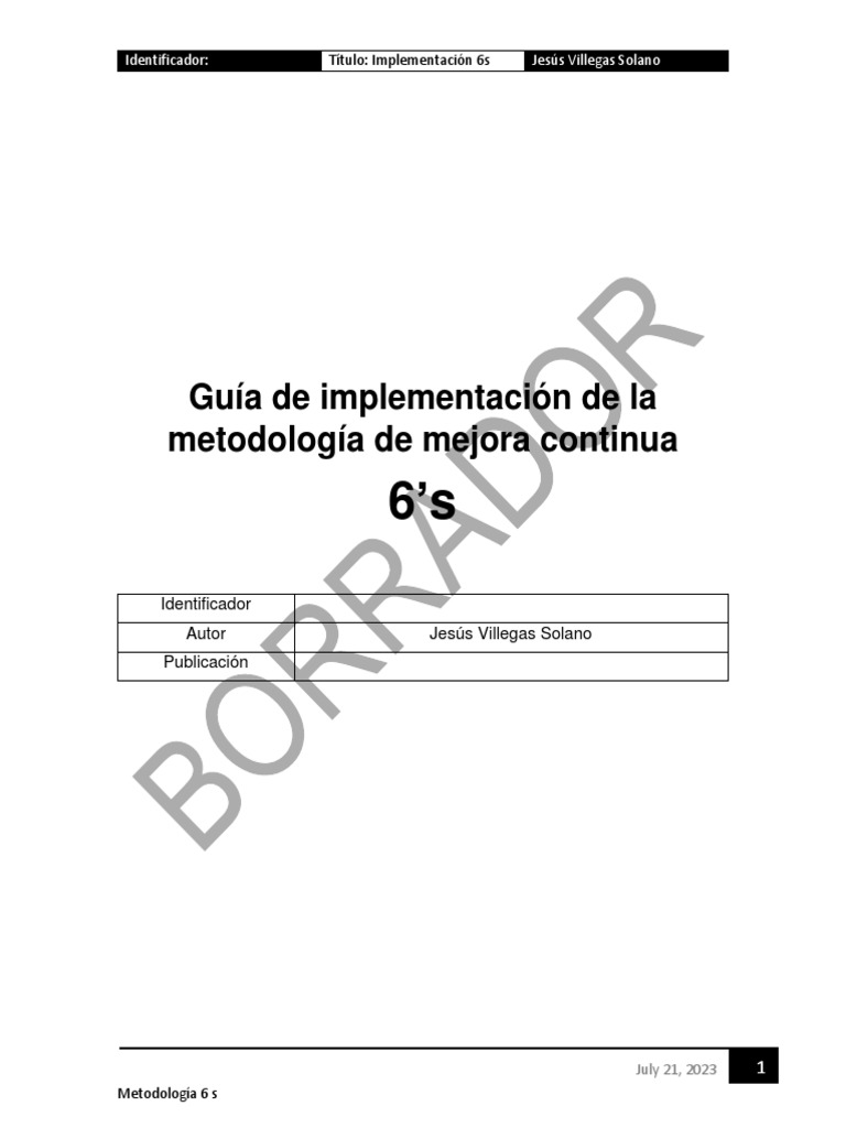 Guia de Las 6s | PDF | Disciplinas