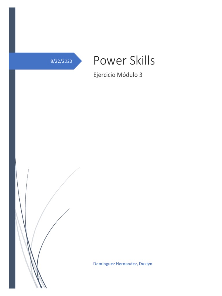 Estrategia para El Desarrollo de Técnicas y Power Skills - Ejer3 | PDF | Las emociones | Aprendizaje
