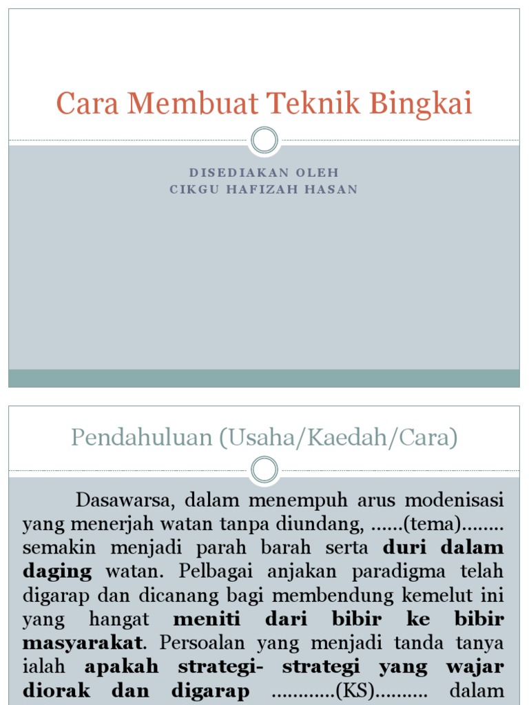 Cara Membuat Teknik Bingkai | PDF