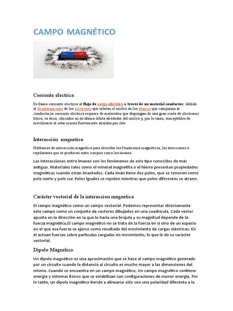 Campo Magnético | PDF | Magnetismo | Campo magnético