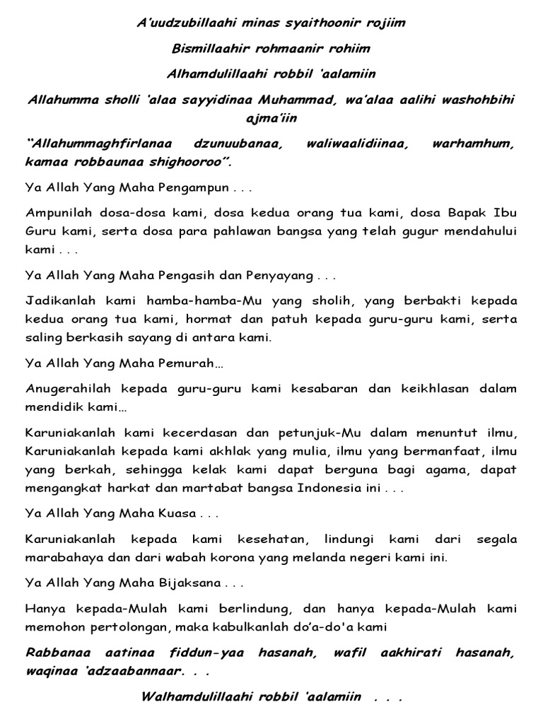 Doa Upacara Bendera Katolik | PDF | Agama & Spiritualitas