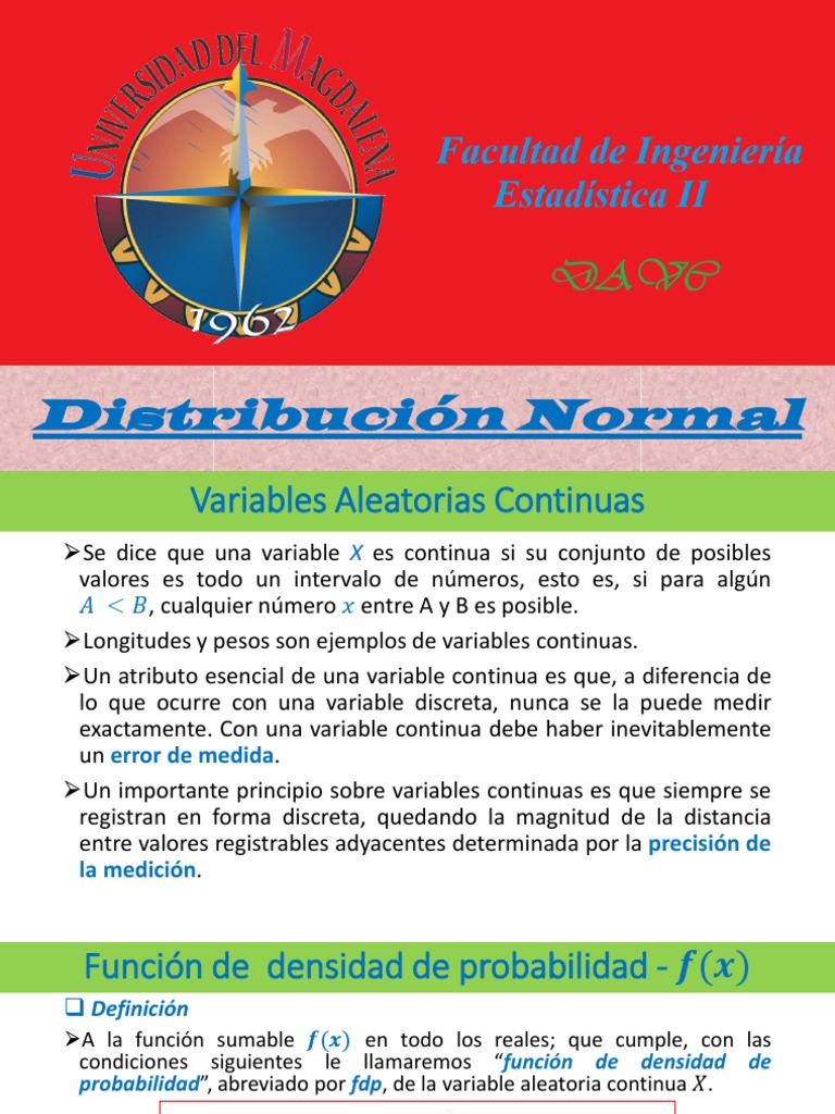 01 - Presentación Distribución Normal - 2020 - 02 | Descargar gratis ...
