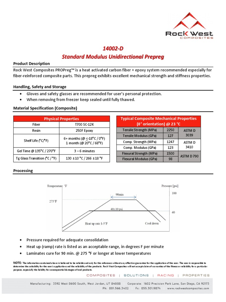 14002-D TDS PROPreg Updated 11-14-17 | PDF | Composite Material | Civil ...