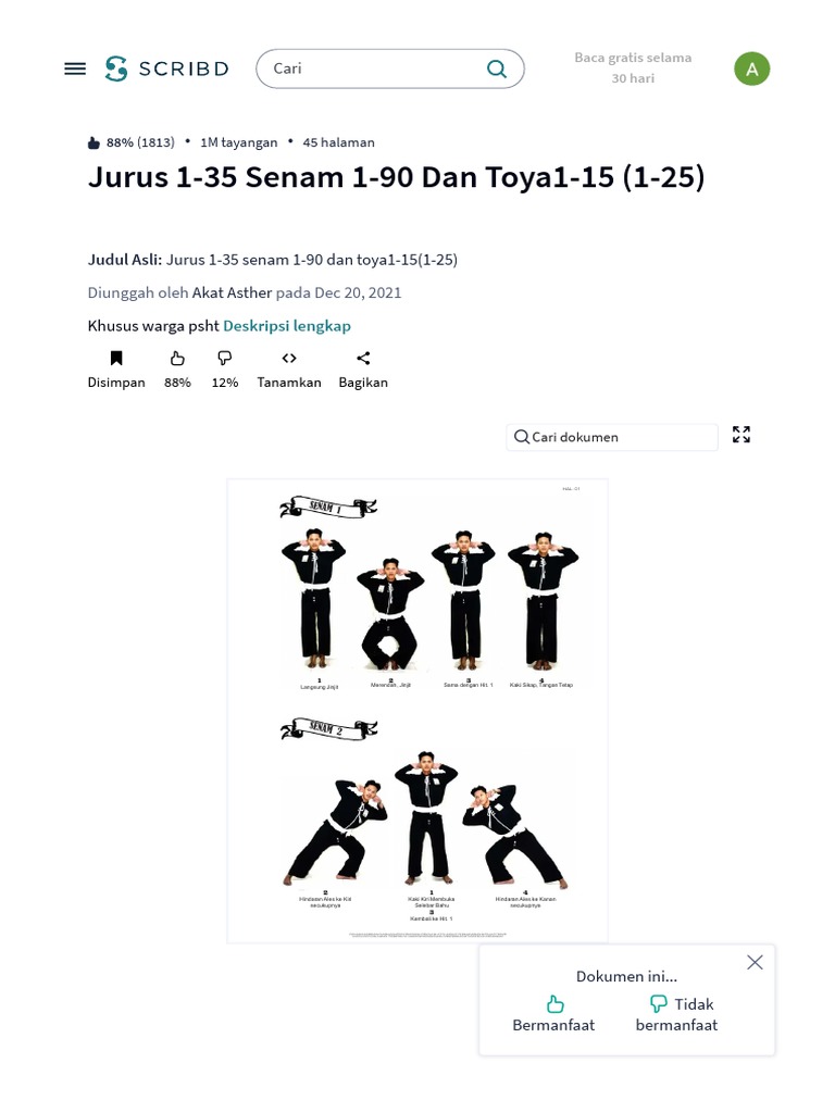 Jurus 1-35 Senam 1-90 Dan Toya1-15 (1-25) - PDF | PDF