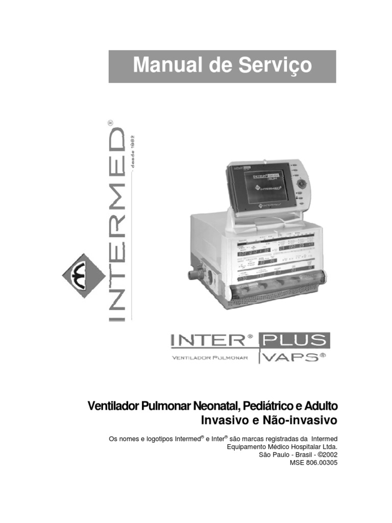 Manual Técnico - Respirador Inter Plus Vaps | PDF | Pressão | Engenharia Elétrica