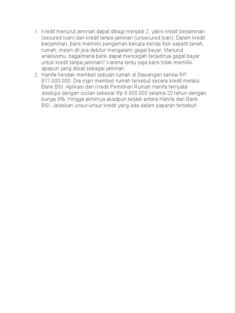 Tugas 2 Uang Dan Perbankan | PDF | Hukum