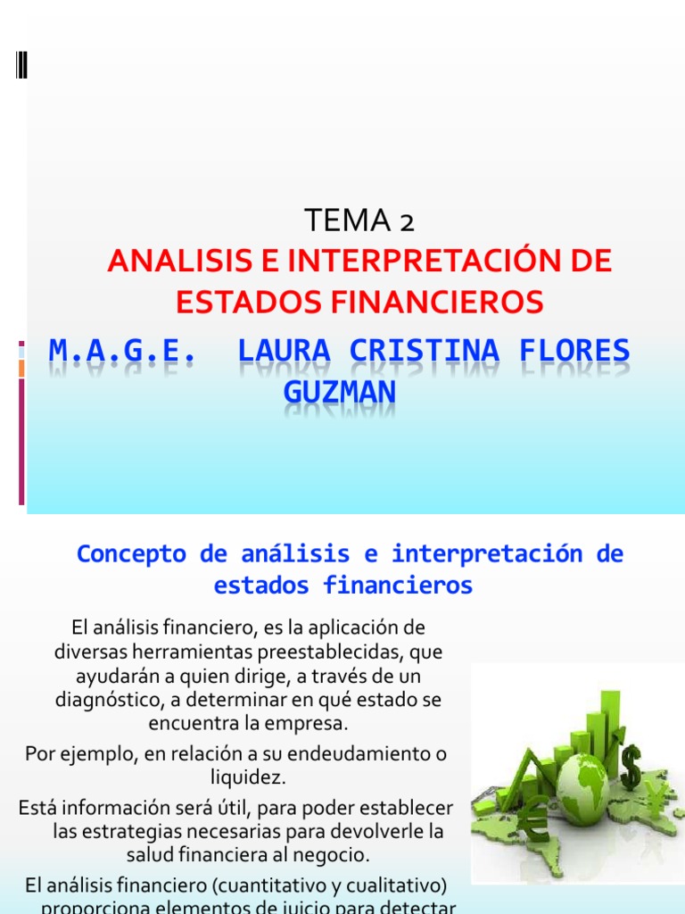 Tema 2 Analisis e Interpretacion de Edos Finan - 031225 | PDF | Business | Estado de resultados