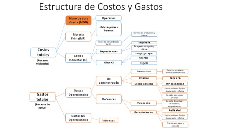 Estructura de Costos y Gastos | PDF | Comercio | Economias
