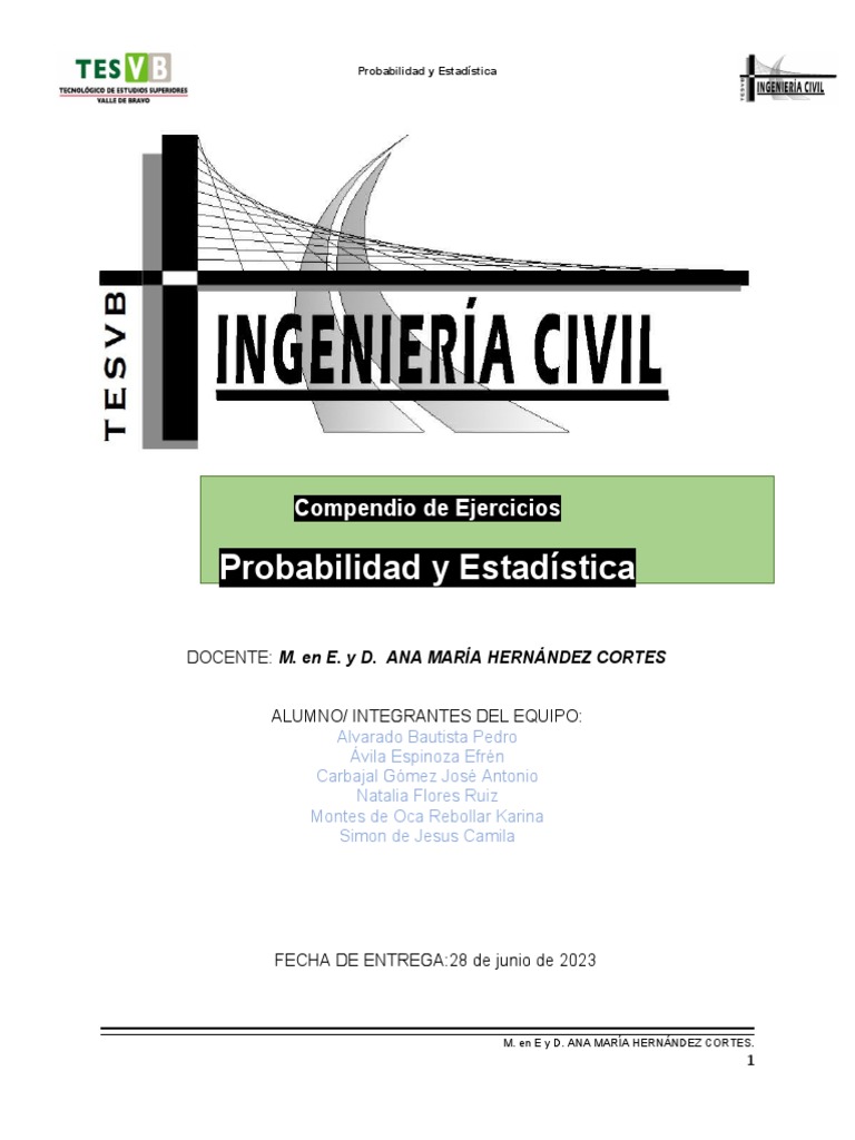 Compendio de Ejercicios | PDF | Regresión lineal | Análisis estadístico
