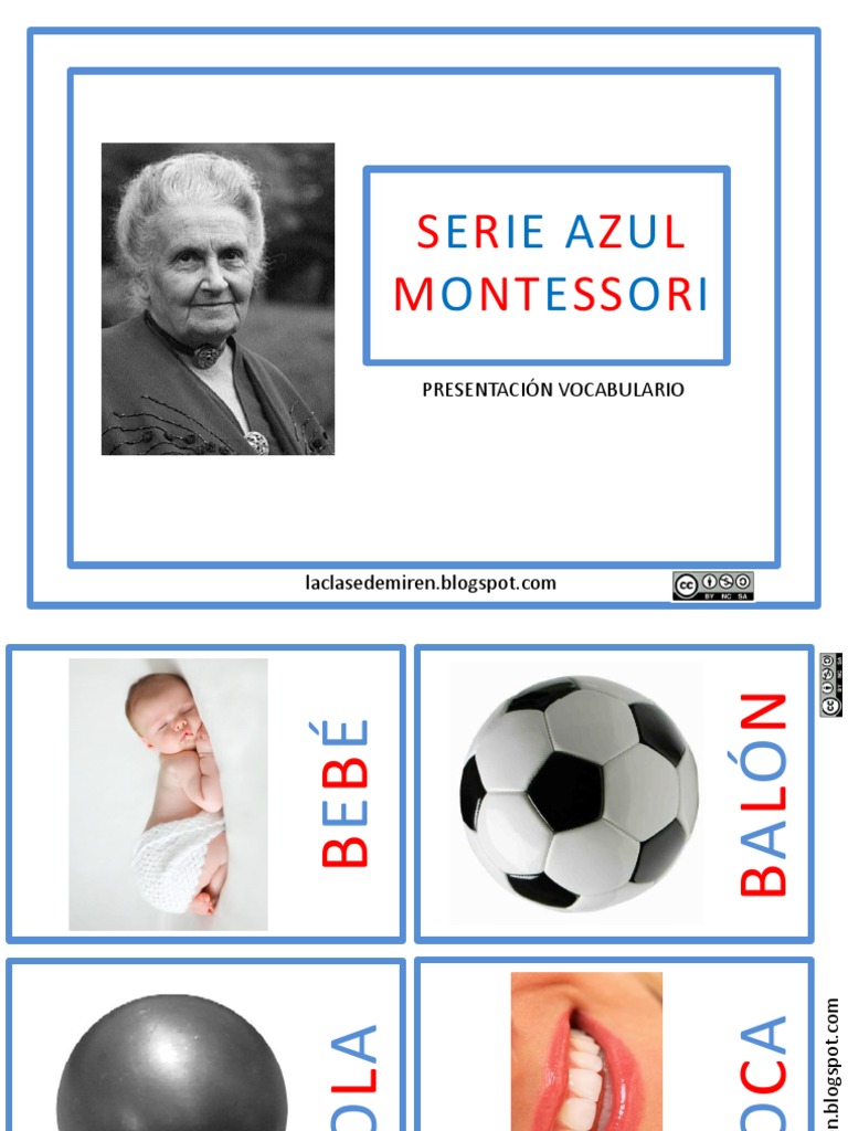 Vocabulario Montessori: Serie Azul | PDF
