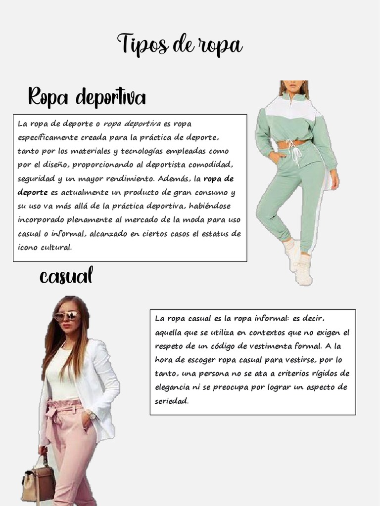 Tipos de Ropa | PDF | Ropa | Moda