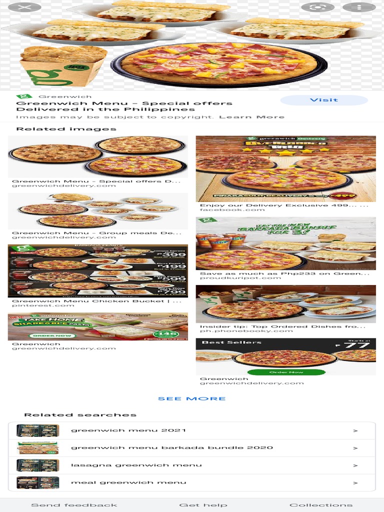 Greenwich Menu - Google Search | PDF