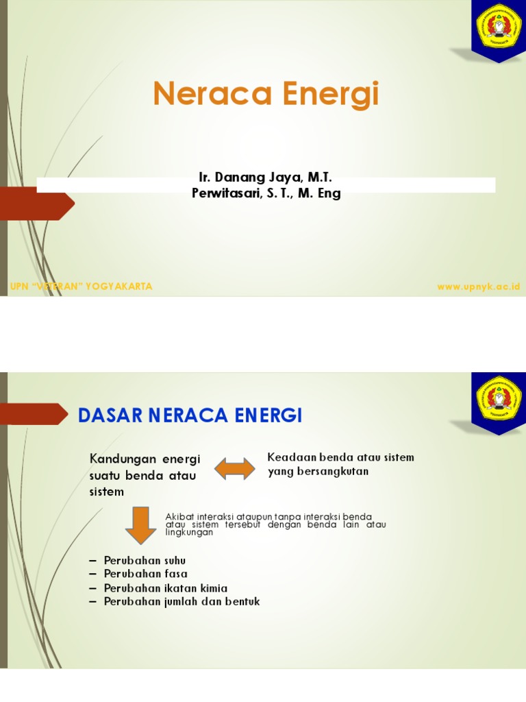 Kuliah Pertemuan 17 - Neraca Energi | PDF