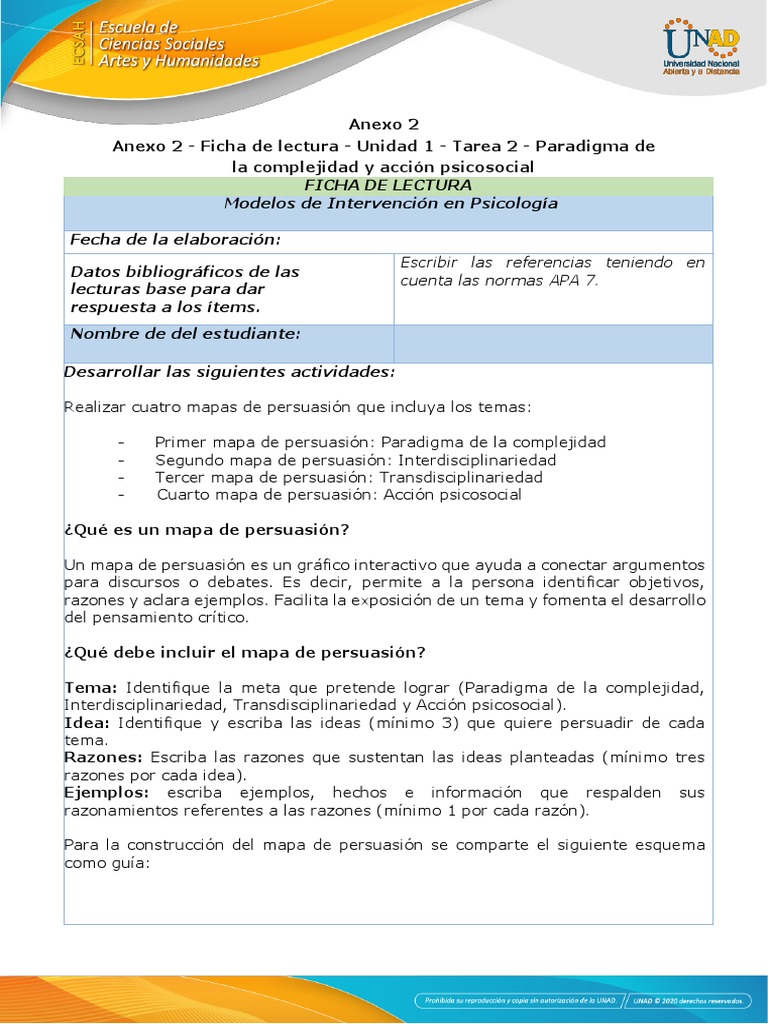 Anexo 2 - Ficha de Lectura - Unidad 1 - Tarea 2 - Paradigma de La ... Anexo 2 - Ficha de Lectura - Unidad 1 - Tarea 2 - Paradigma de La ...