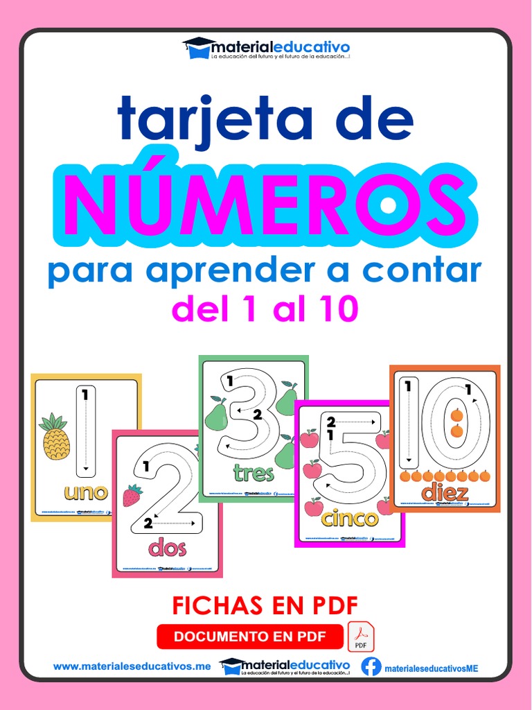 Tarjetas de Números para Aprender A Contar | PDF | Red mundial ...