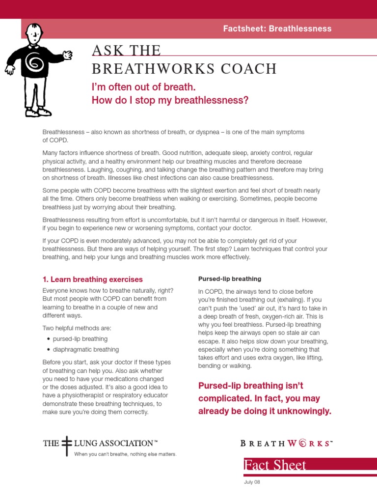 Breathlessness COPD LungAssoc | PDF | Breathing | Chronic Obstructive Pulmonary Disease