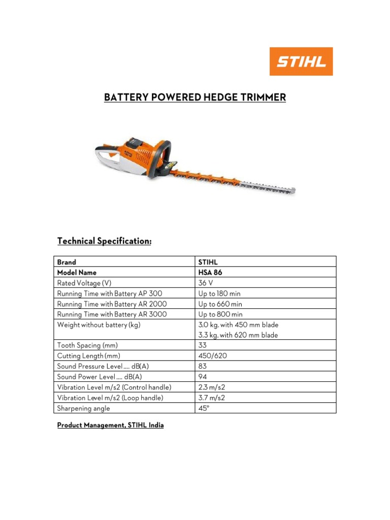 Stihl Hsa 86 Cordless Hedgetrimmer Parts Diagram – QIZR