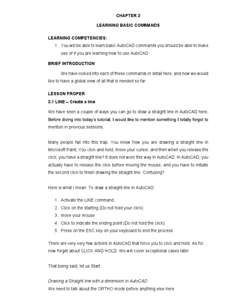 EE 206L Computer-Aided Drafting - MODULE 3 | PDF | Circle | Angle