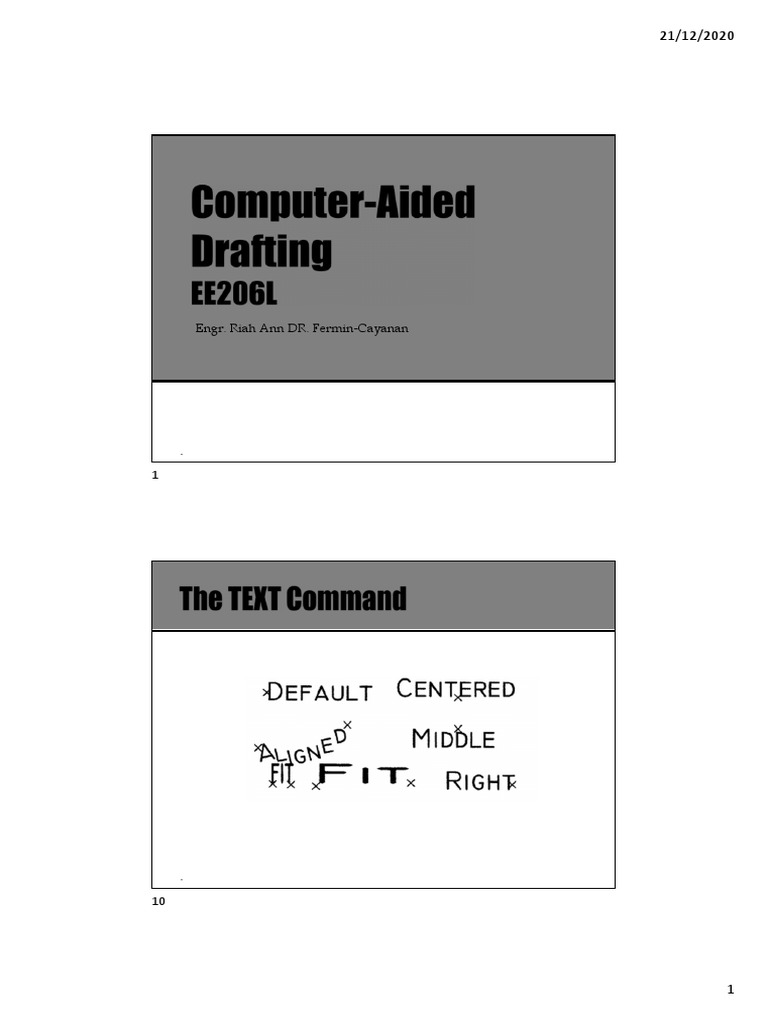 Ee 206l Computer Aided Drafting Module 6 Download Free Pdf Computer Architecture System