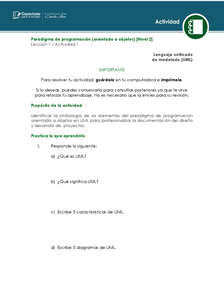 Lenguaje Unificado de Modelado (UML) | PDF