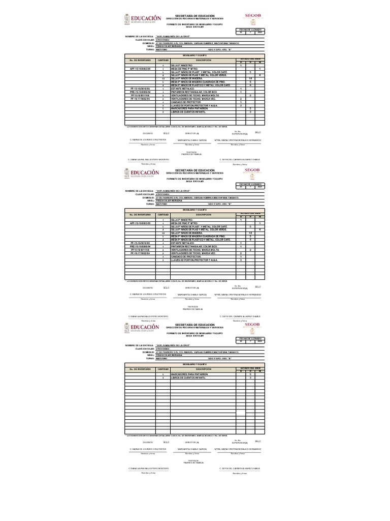2.-Inventario Mobiliario y Equipo 2023 735 | PDF