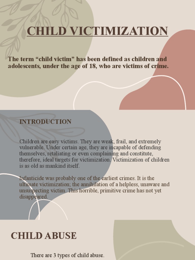 Child Victimization | PDF | Justice | Crime & Violence