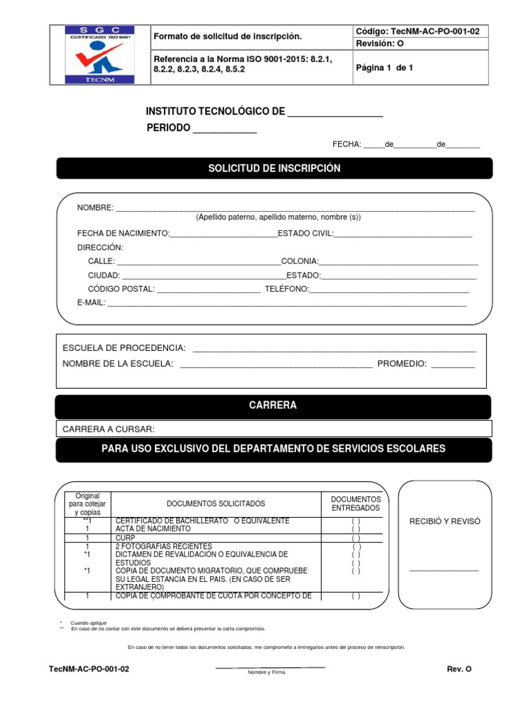TecNM AC PO 001 02 | PDF