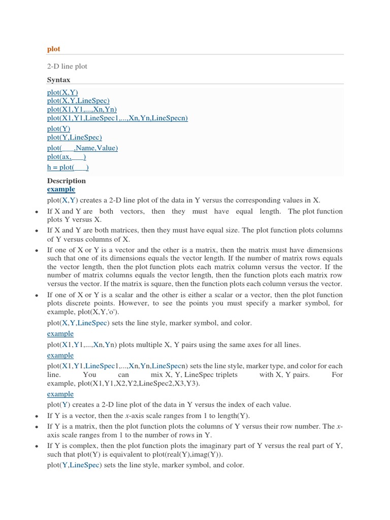 Matlab Plotting Additional Notes | PDF | Matrix (Mathematics ... Matlab Plotting Additional Notes | PDF | Matrix (Mathematics ...