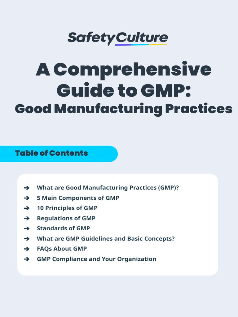 A Comprehensive Guide To GMP Good Manufacturing Practices | PDF | Business | Safety