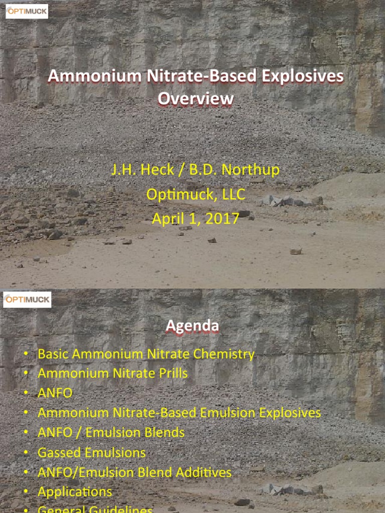 Ammonium Nitrate Explosives | PDF | Chemistry | Materials