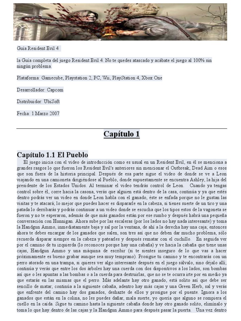 Guía Completa Resident Evil 4 | PDF