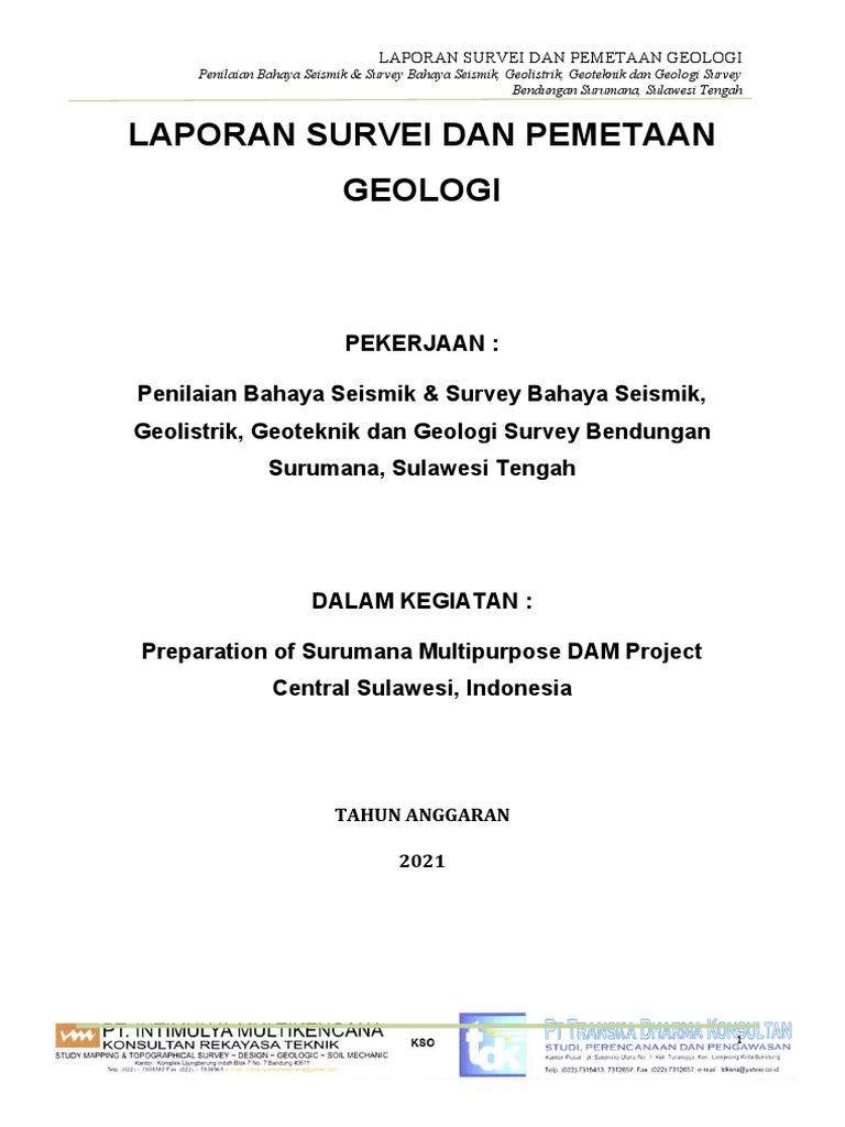 Laporan Akhir Survei Dan Pemetaan Geologi Final 9 April 2022 REVISI | PDF