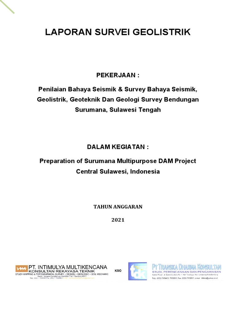 Laporan Akhir Geolistrik Final 9 April 2022 | PDF