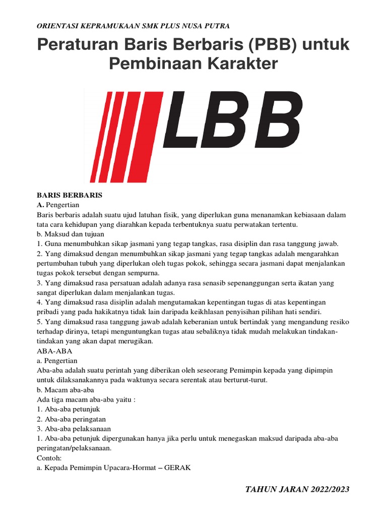 Peraturan Baris Berbaris (MOP) 2023 | PDF | Karier & Perkembangan