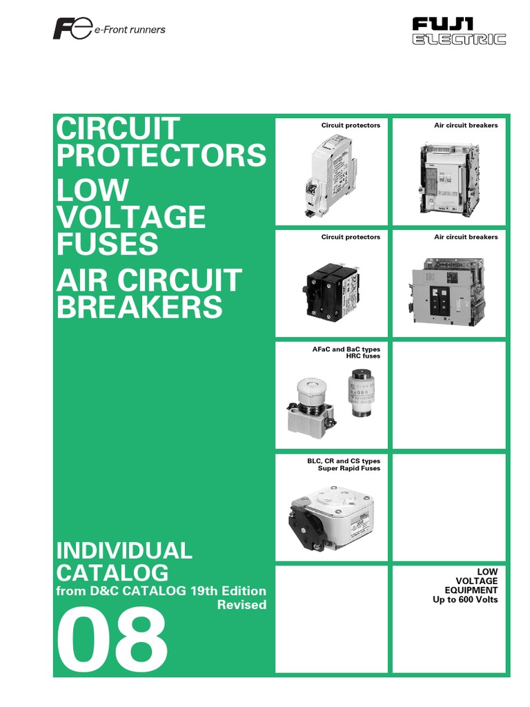 Fuji Electric Circuit Protectors Catalog | PDF | Fuse (Electrical) | Relay