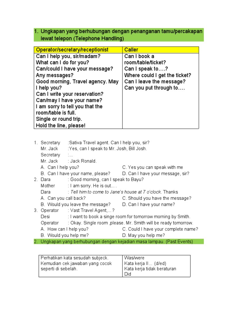 Language Expressions (Exercises) | PDF | Food And Drink | Foodservice