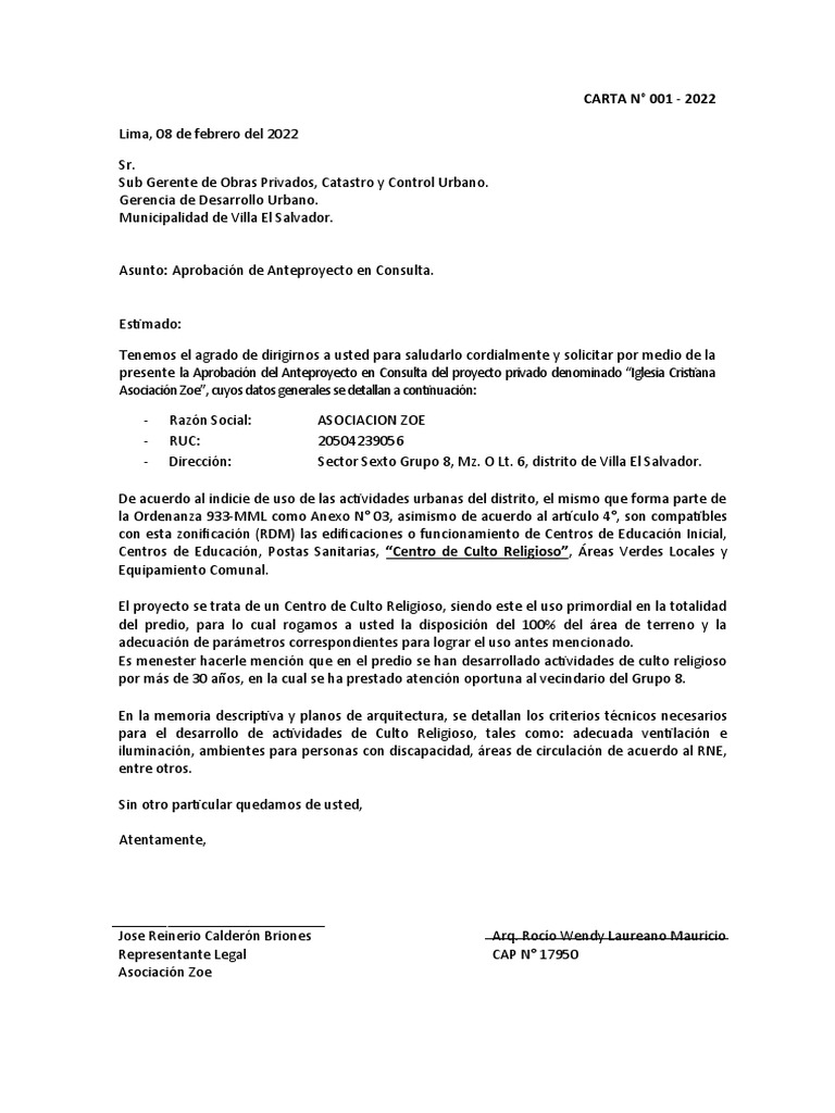 Carta Levantamiento de Observaciones | PDF Carta Levantamiento de Observaciones | PDF