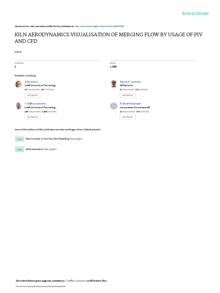 KILN_AERODYNAMICS_VISUALISATION_OF_MERGING_FLOW_BY | PDF | Fluid ...